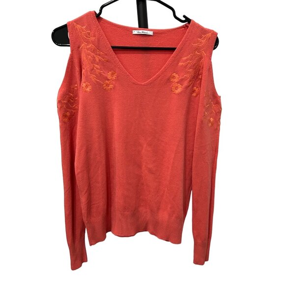 Vita Milano | Sweaters | Vita Milano Cold Shoulder V Neck Sweater ...